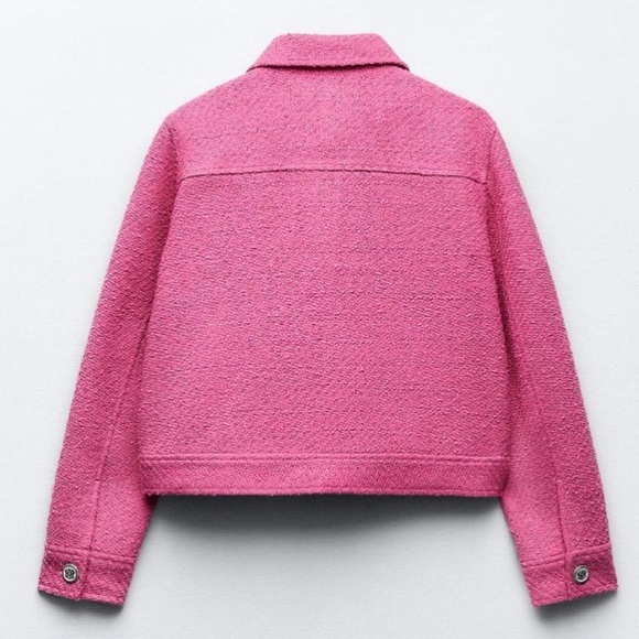 Zara | Jackets & Coats | Zara Pink Tweed Jacket | Poshmark